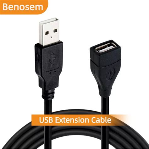 Benosem M USB Extension Cable Data Male To Female Cable Extender Shopee Malaysia