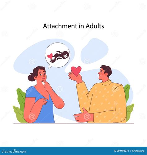 Attachment Theory Avoidant Or Fearful Attachment Style In A Romantic Stock Illustration