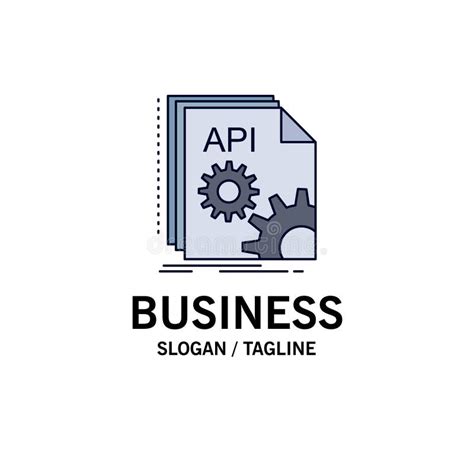 Api App Coding Developer Software Flat Color Icon Vector Stock