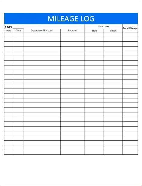 Fuel Log Excel Spreadsheet Throughout Free Mileage Log Templates Smartsheet Sheet Template Form