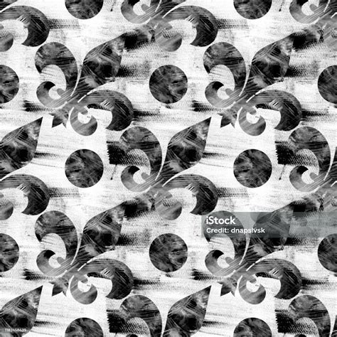 플뢰르 드 리스 텍스처 다크 그레이와 밝은 회색 색상흰색 배경 0명에 대한 스톡 벡터 아트 및 기타 이미지 0명 기하 도형 디자인 Istock