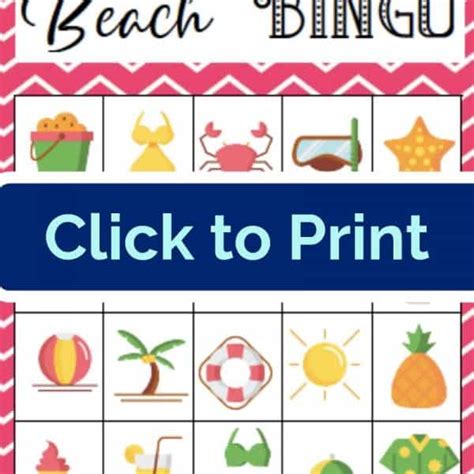 Printable Beach Bingo To Play At The Beach Or At Home Views From A