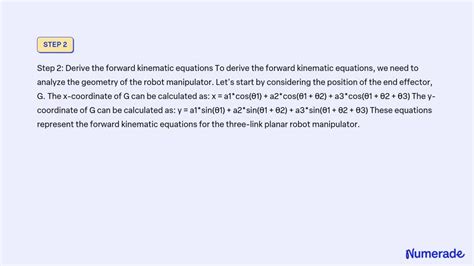 Solved Consider The Three Link Planar Robot Manipulator Shown Below Derive The Forward