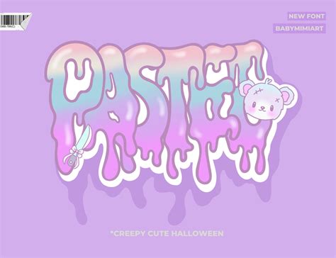 Pastel Goth Font Creepy Cute Font Halloween Dripping Font Slime Font Otf Ttf Etsy