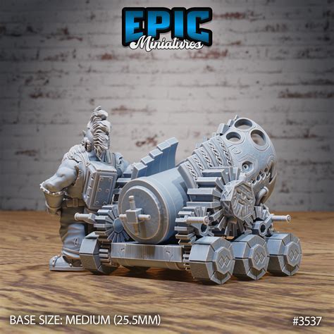 3d File Cannon Dwarf ‧ Dnd Miniature ‧ Tabletop Miniatures ‧ Gaming