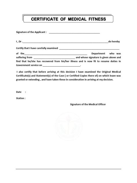 Medical Leave Certificate Pdf