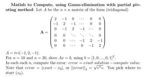 Solved MATLAB To Solve Using Gauss Elimination With Chegg
