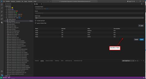 Database Object Filter Filter List With Checkbox Oracle Forums