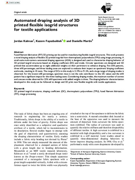 Pdf Automated Draping Analysis Of 3d Printed Flexible Isogrid Structures For Textile Applications