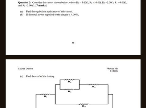 Question 3 Consider The Circuit Shown Below Where R₁ 300Ω R₂ 100