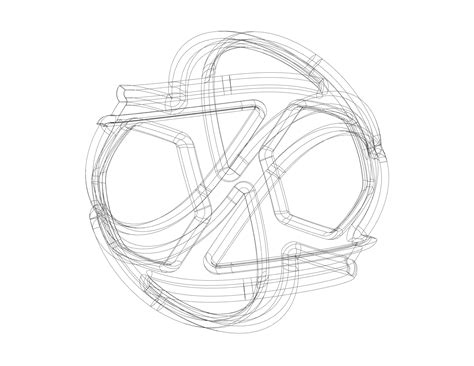 Wireframe Shape Geometric Keyshot FlippedNormals
