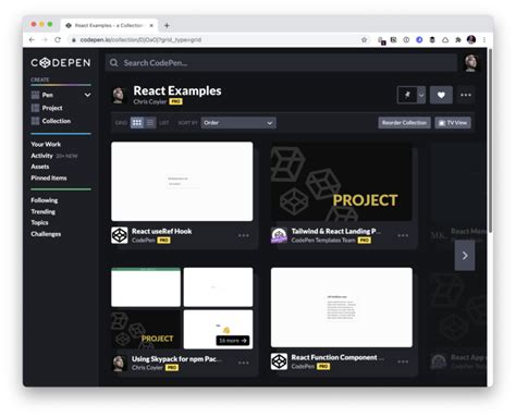 Collections Codepen