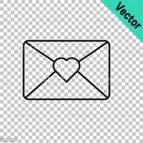 3월 8일 아이콘이 있는 검은색 선 봉투는 투명한 배경에 분리되어 있습니다 메시지 사랑 편지 사랑과 로맨스 국제 행복한 여성의 날 벡터 0명에 대한 스톡 벡터 아트 및 기타