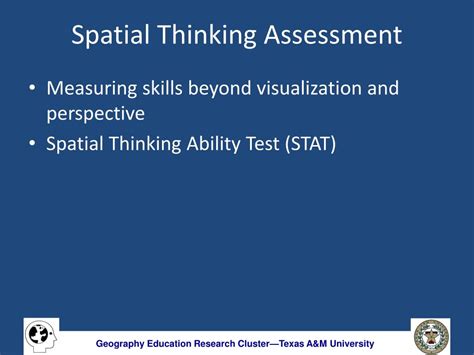 Ppt Spatial Thinking Assessment Powerpoint Presentation Free Download Id2010688