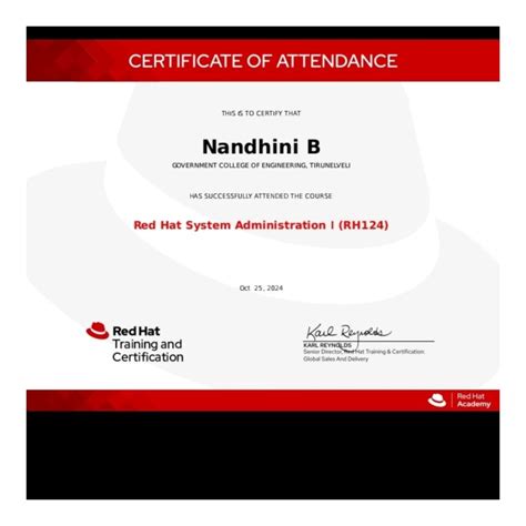 Nandhini Bharathi On Linkedin 🎉 Thrilled To Share That I Have Successfully Completed The Red