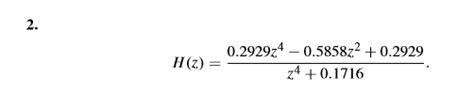 Solved Use The Matlab Command Zplane To Plot The Poles And