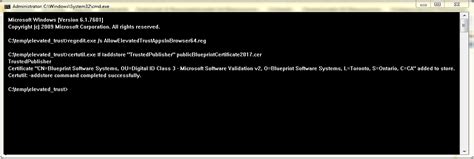 Configuring Elevated Trust In Browser