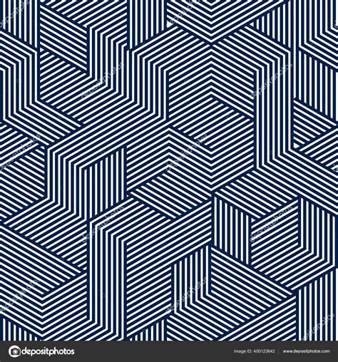 Seamless Isometric Lines Geometric Pattern Cubes Vector Tiling Background Architecture Stock
