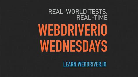 Running The Various Versions Of Webdrivercss Webdriverio Wednesdays