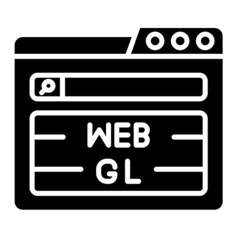 Premium Vector Webgl Glyph Solid Black Illustration