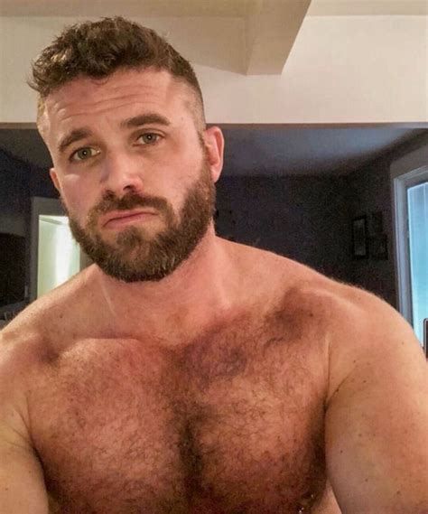 Man With Bear Head Chest Floof Buff Redhead Men Handsome Bearded Men