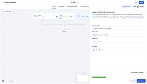 instagram dm workflow action venderflow knowledgebase