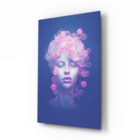 Insigne Art Design Pink Bubbles Glass Wall Art Designer Collection Shop