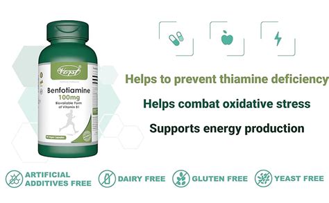 Vorst Benfotiamine 100mg 90 Vegan Capsules Vitamin B1 And Derivative Of