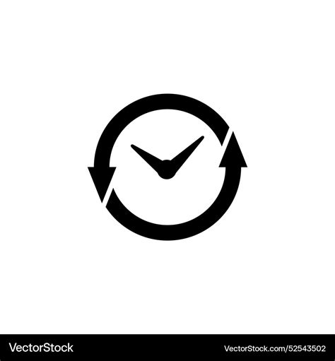 Synchronized Time Cycle Icon Representing Vector Image Synchronized Time Cycle Icon Representing Vector Image
