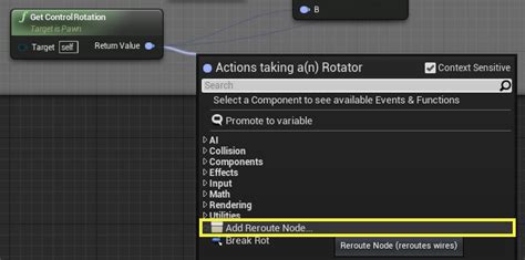 Connecting Nodes Unreal Engine Documentation