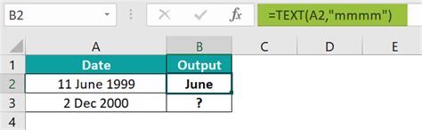 Month Excel Function Formula Example How To Use