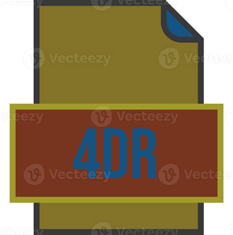 4dr File Icon Fill And Outline Crisp Corners 65419989 Png
