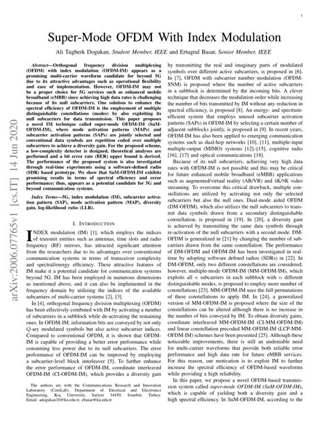 pdf super mode ofdm with index modulation
