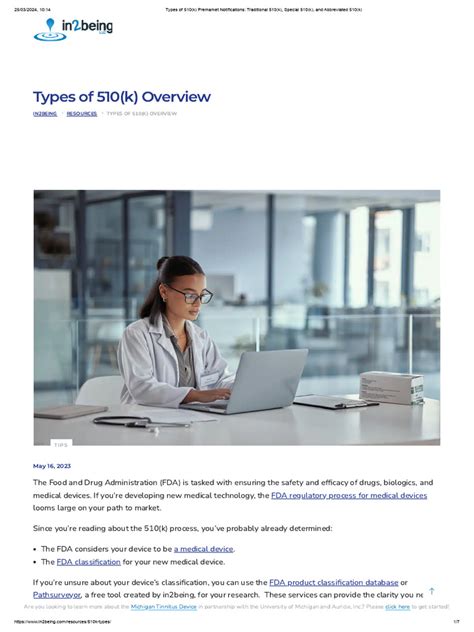 Types Of 510 K Premarket Notifications Traditional 510 K Special 510 K And Abbreviated