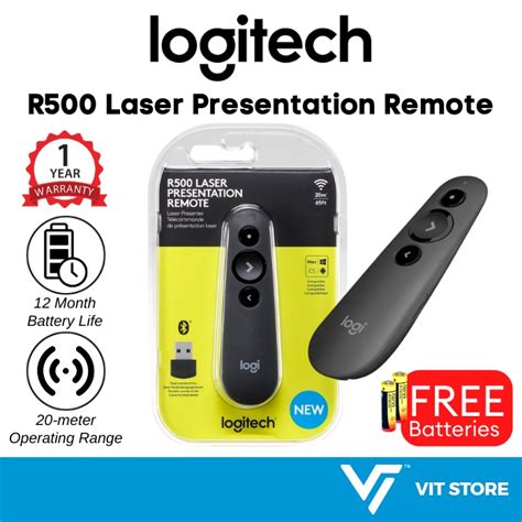 Logitech R500 Wireless Laser Presentation Remote Red Laser Pointer Shopee Malaysia