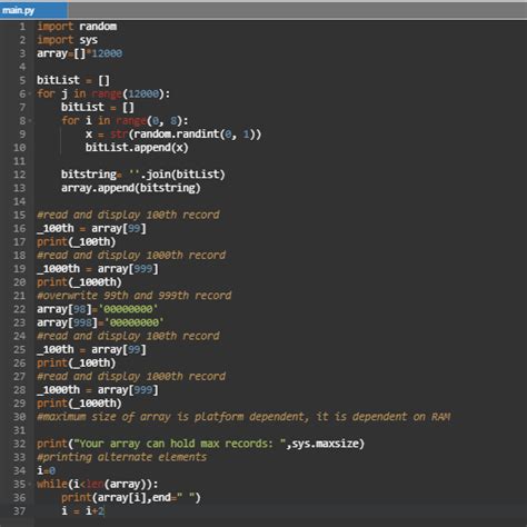 [solved] python create program simulate random access memory create
