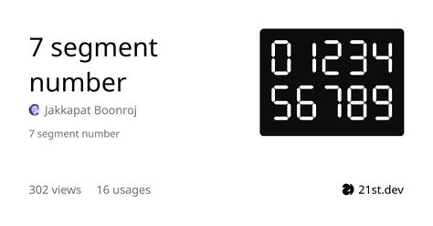 7 Segment Number 21stdev The First Vibe Crafting Tool 21stdev