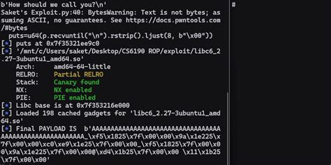 Github Saket Upadhyaycs6190 Return Oriented Programming