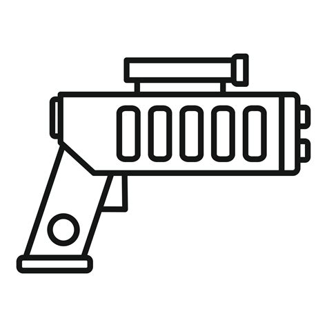 Weapon Blaster Icon Outline Style 14549267 Vector Art At Vecteezy