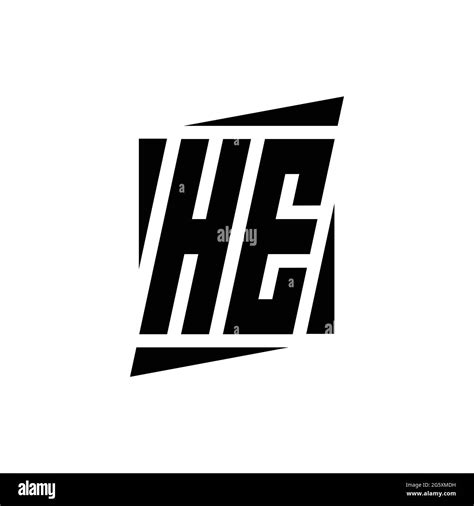 HE Logo monogram with modern style concept design template isolated on ...
