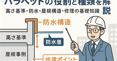 パラペットの役割と種類を完全解説！高さ基準や防水・屋根事例と修理費用まで理解できる ブログ｜横浜市で屋根、雨漏り修理の緊急対応！火災保険も