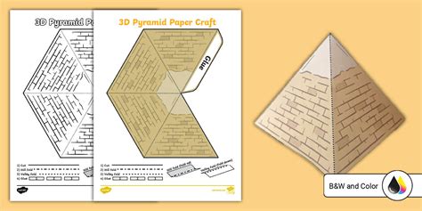 3d Pyramid Paper Craft Teacher Made Twinkl