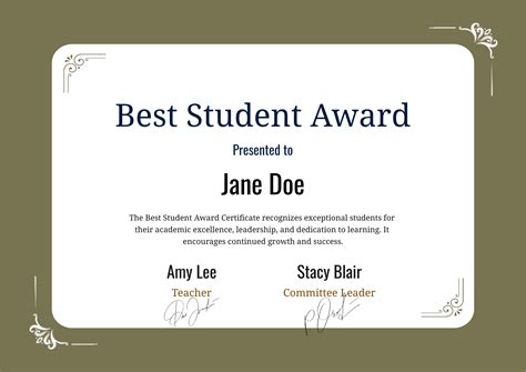 Green Certificate Templates Sertifier