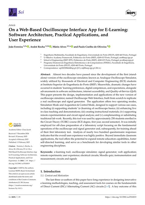 Pdf On A Web Based Oscilloscope Interface App For E Learning Software Architecture Practical