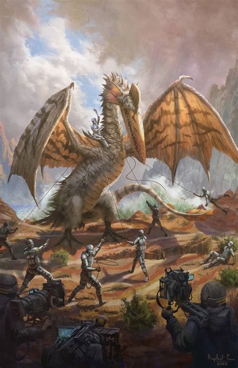 Red Sand Pterodactyl By Raphael Pinna Rimaginarybeasts