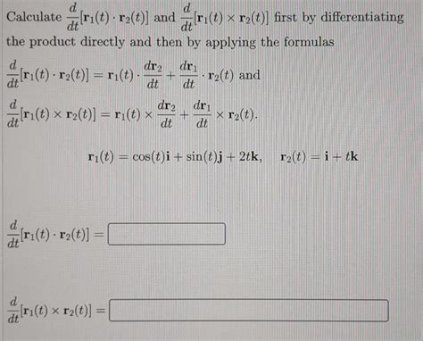 Solved Calculate á ri t r t and d al ri t x re D Chegg com