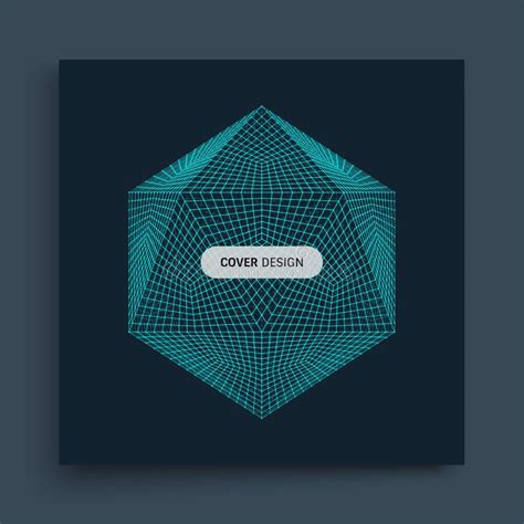 Molecular Grid 3d Technology Style Vector Illustration Futuristic