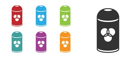 검은 색 페인트 스프레이 흰색 배경에 격리 아이콘 수 있습니다 다채로운 아이콘을 설정합니다 벡터 공란에 대한 스톡 벡터 아트 및 기타 이미지 Istock