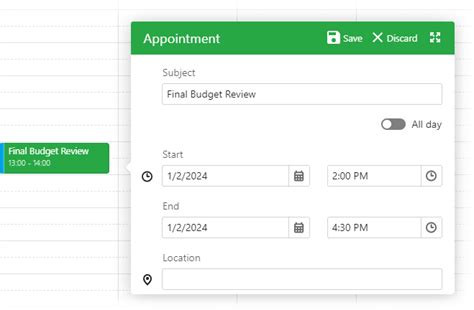 appointments in blazor scheduler blazor devexpress documentation