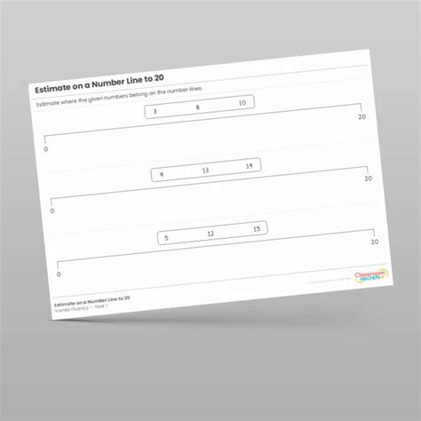 Year 1 Estimate On A Number Line Varied Fluency Resource Classroom